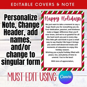 Christmas Teacher Gift Card Holders, Personalized Teacher Christmas ...