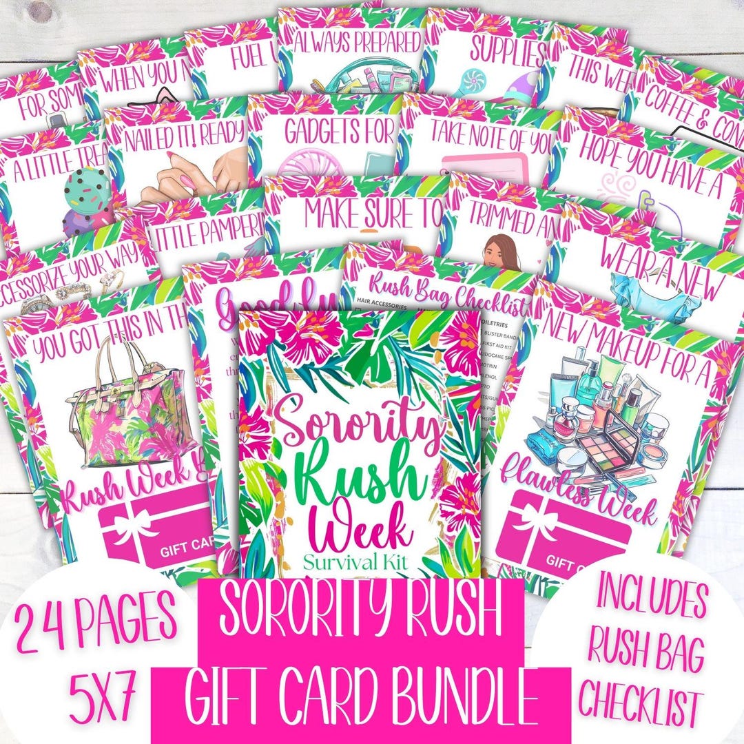 Sorority Rush Week Gift - Sorority Gift Box - Printable Sorority Rush ...