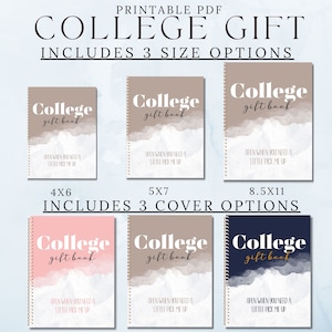 Printable College Gift Card Book, College Care Package, College Gift ...