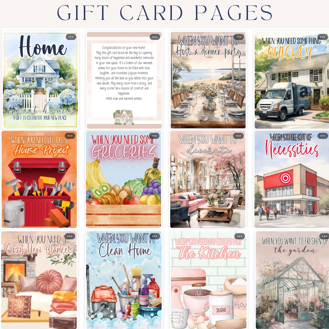 Housewarming Gift Card Book, Thoughtful House Warming Gift Basket, New ...