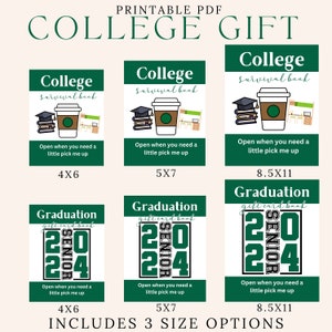 Printable College Gift Card Book, College Care Package, College Gift ...