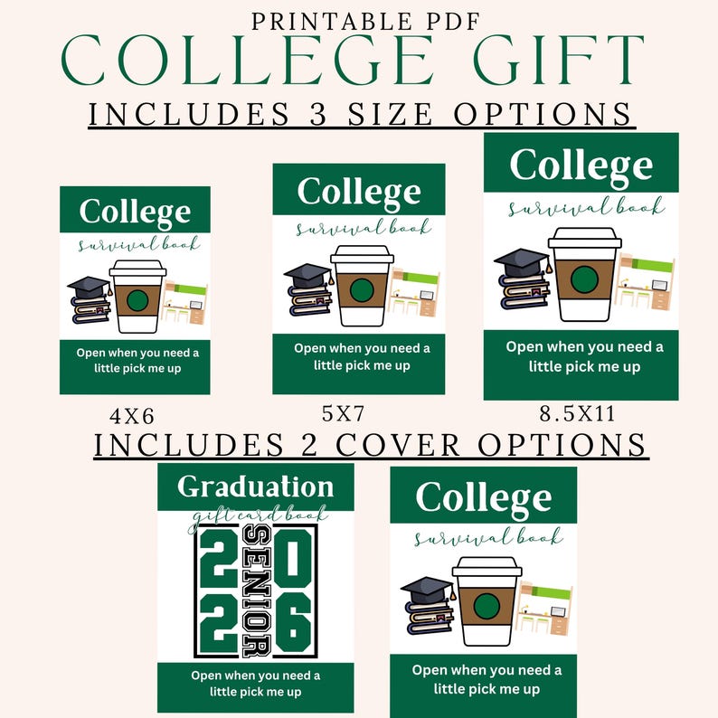 Printable College Gift Card Book, 2026 Graduation Gift for Senior 2026 ...