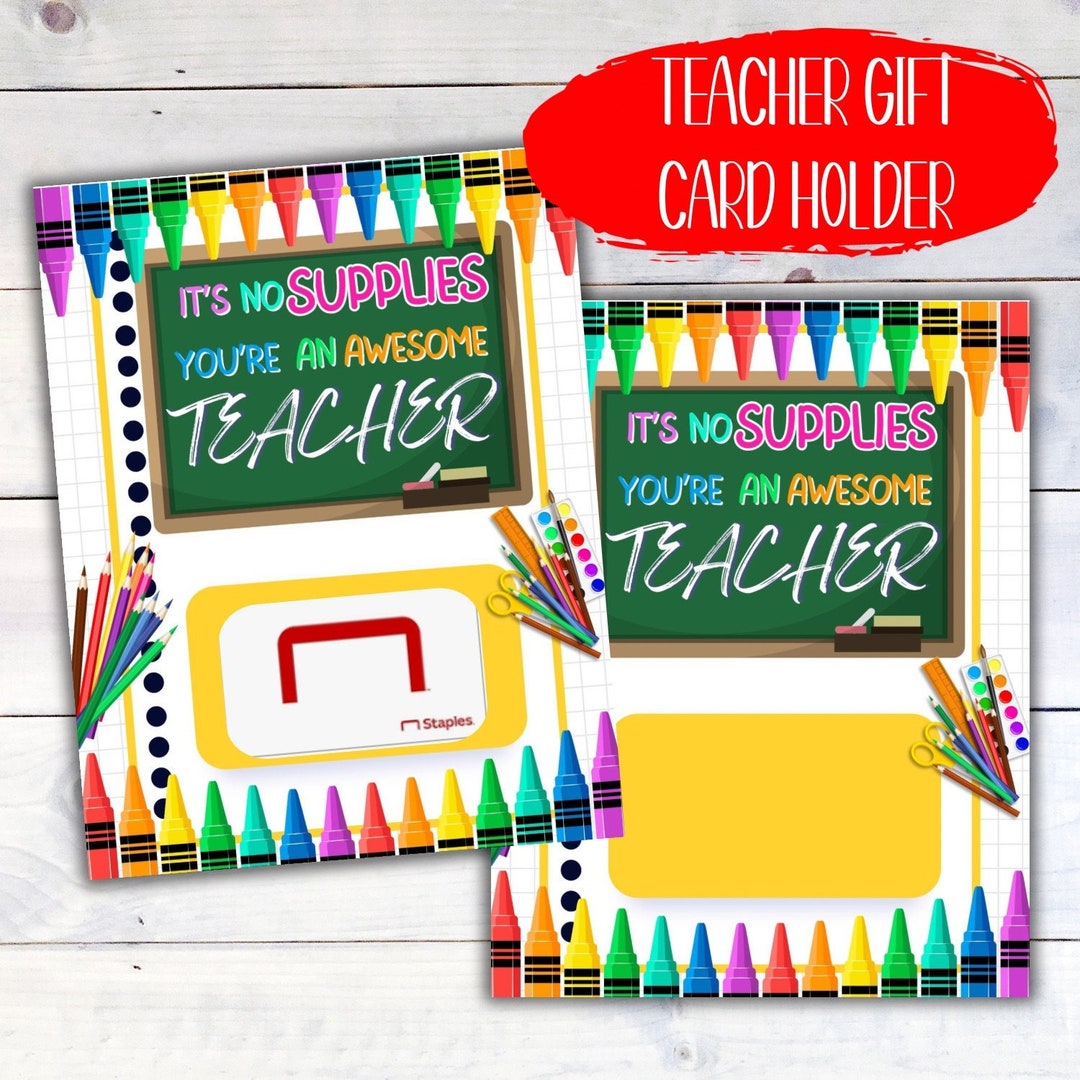 Printable Teacher Gift Card Holder for Supplies, Thanks a Latte ...