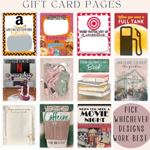 Printable Birthday Gift Card Book , Birthday Care Package, Birthday ...