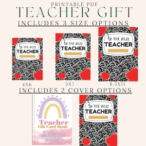Printable Teacher Gift Card Holders, Teacher Appreciation Gift Card ...