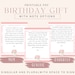 Birthday Gift Card Book , Birthday Care Package, Printable Birthday ...