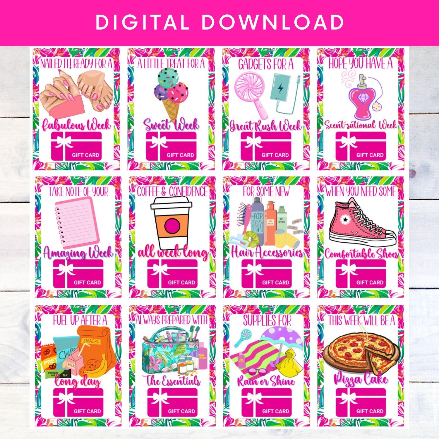 Sorority Rush Week Gift Sorority Gift Box Printable Sorority Rush Gift ...