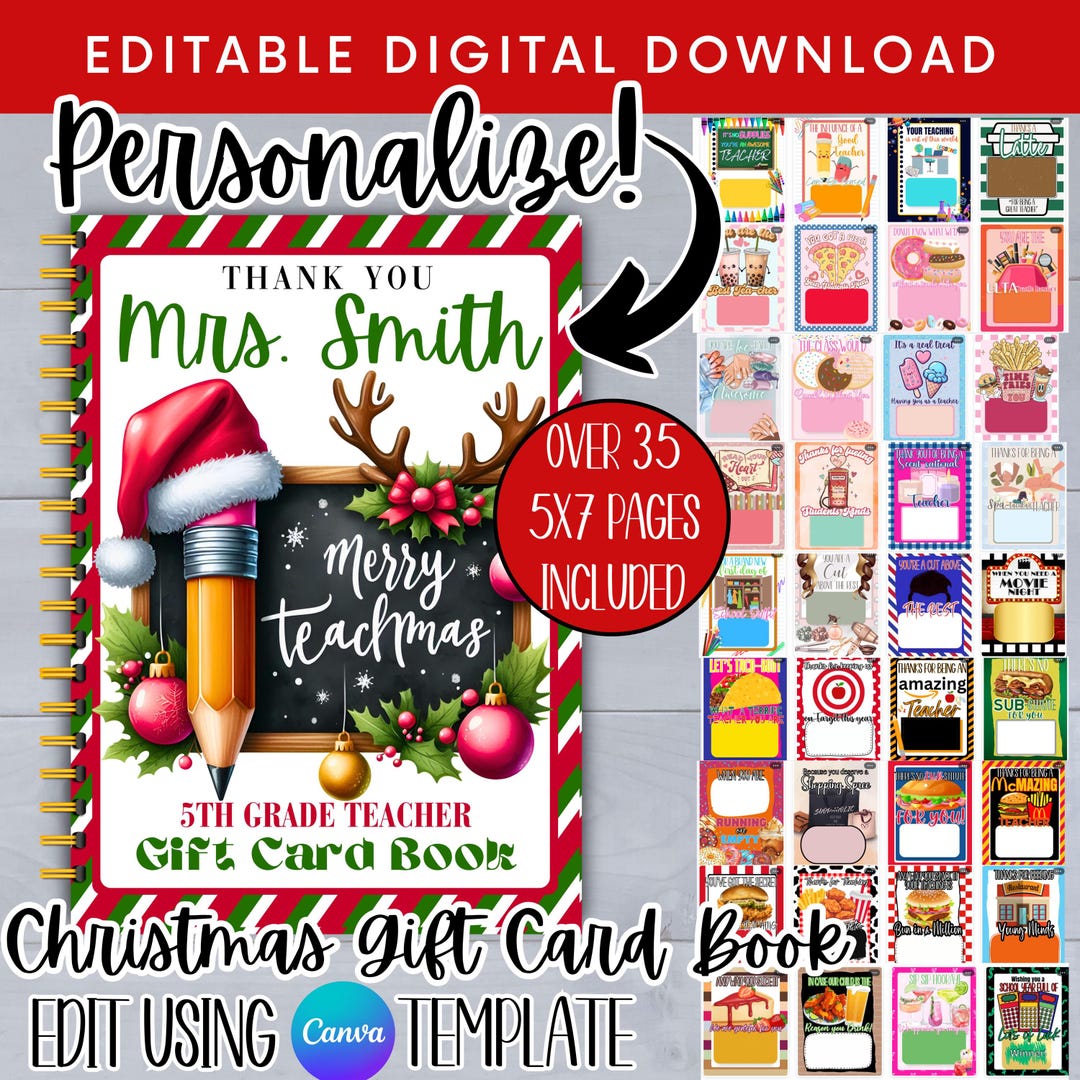 Personalized Teacher Christmas Gift From Class, Christmas Teacher Gift ...