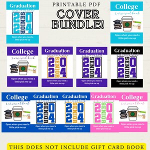 Printable College Gift Card Cover Bundle,, College Care Package Covers ...