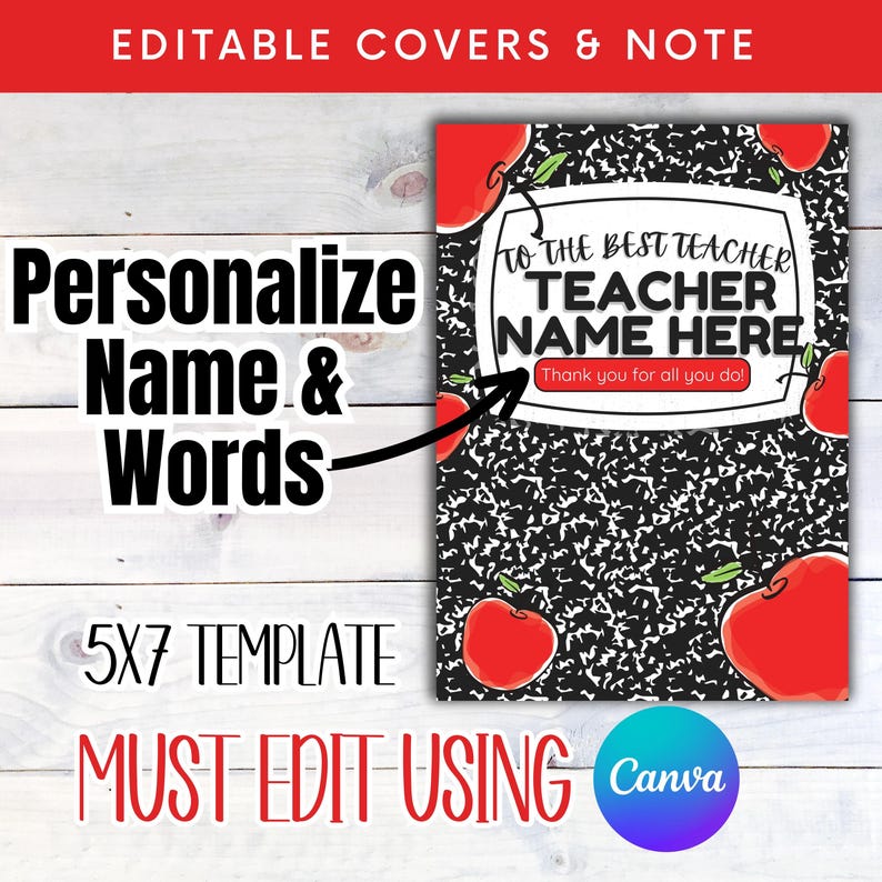 Editable Teacher Gift Card Holders, Printable First Day Teacher ...