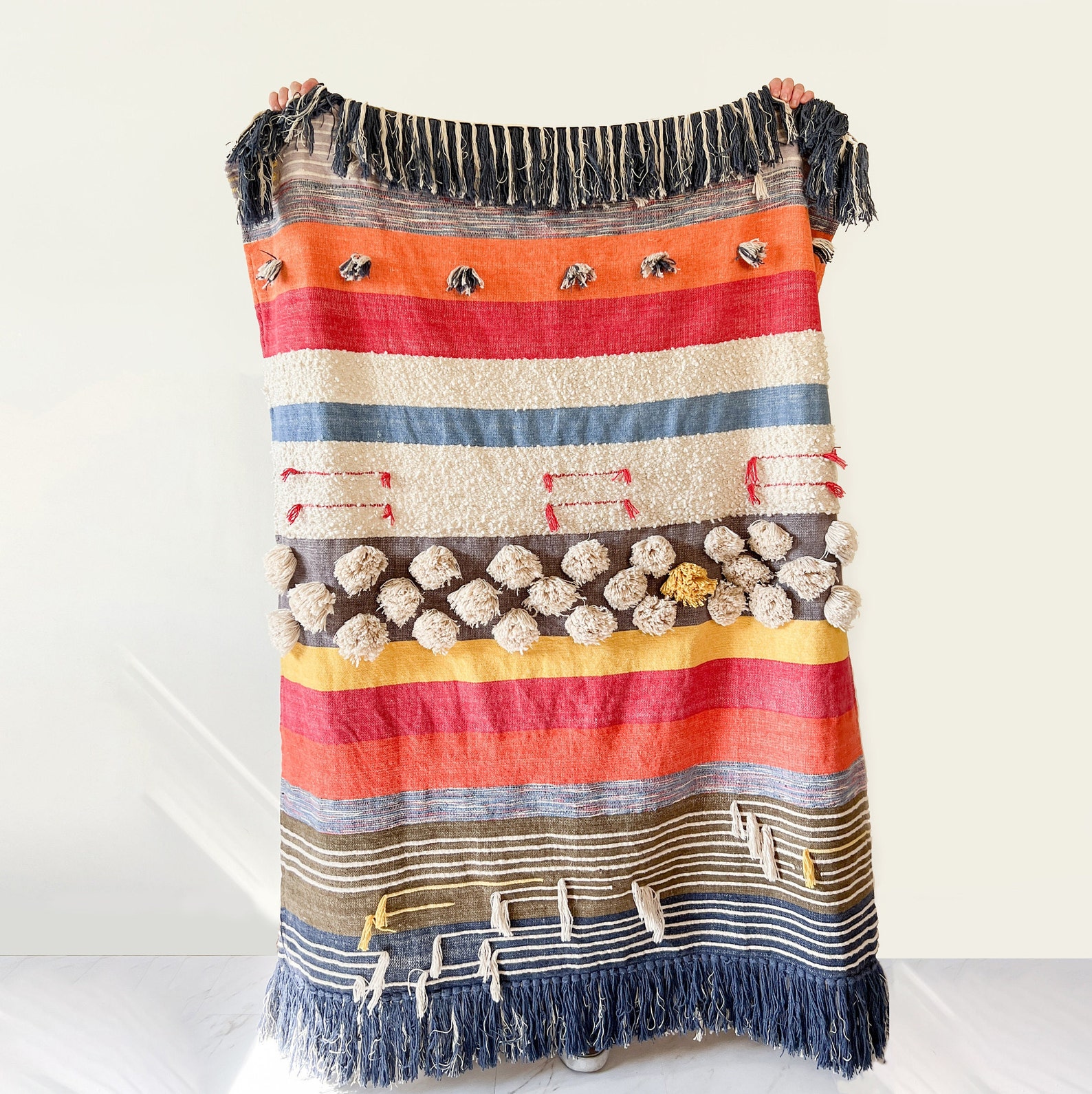 Cottage & Nature Murano Luxury Decorative Moroccan Throw Blanket ...