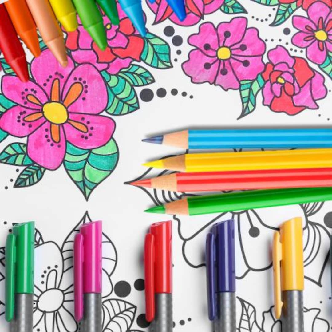 60 Unique Coloring Pages for All Ages: 4 Themes Digital Download - Etsy