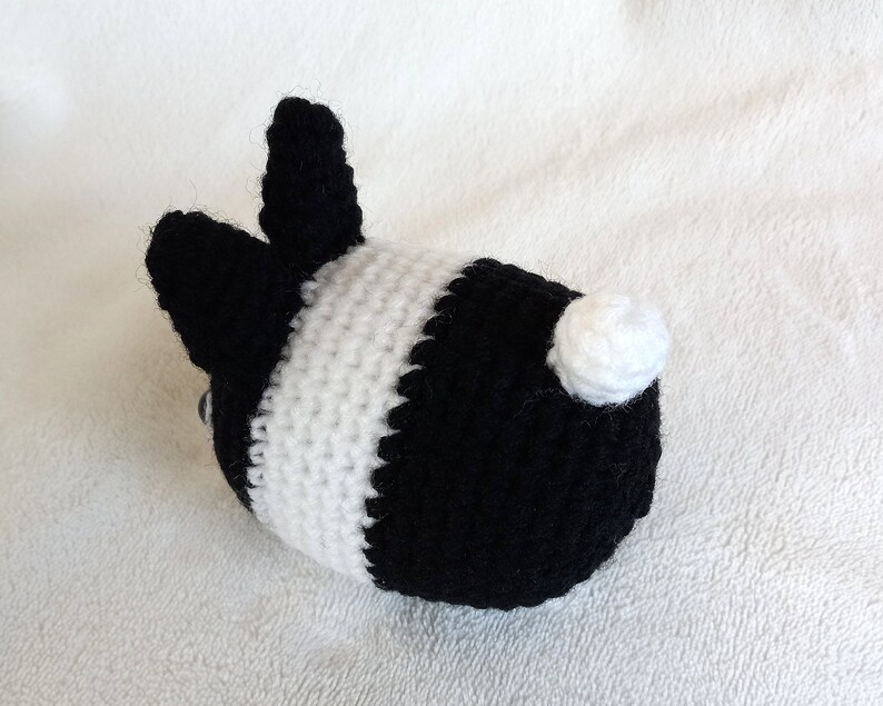 Dutch Loaf Bunny Amigurumi Crochet Black and White Rabbit Finished ...