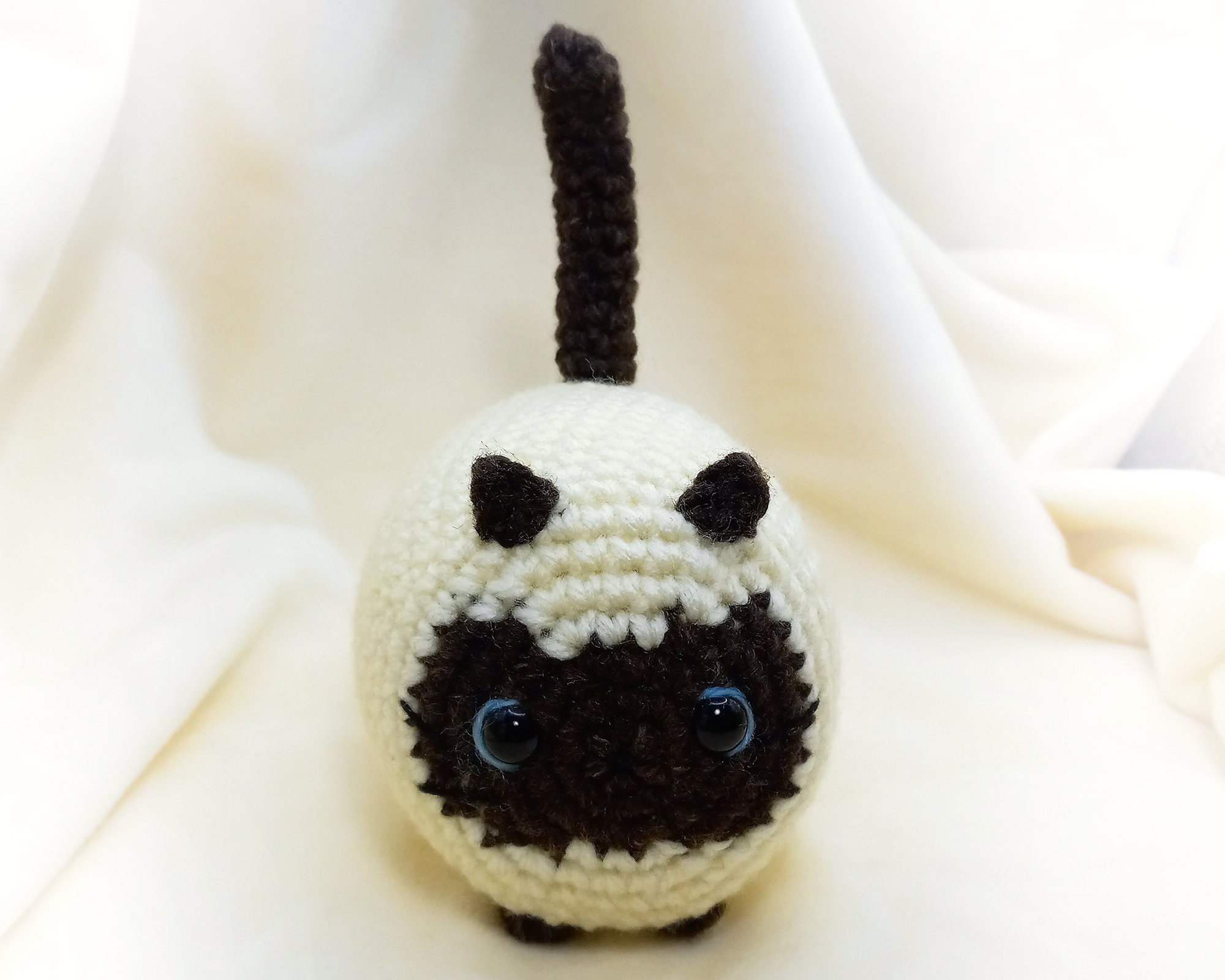 Seal Point Siamese Loaf Cat Amigurumi Crochet Kitty Finished Completed ...