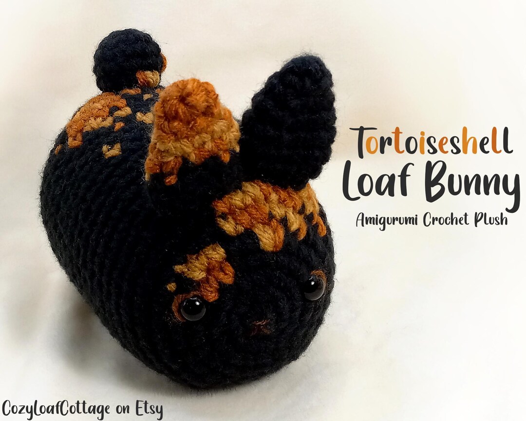 Tortoiseshell Loaf Bunny * Amigurumi Crochet Finished Rabbit Plush ...