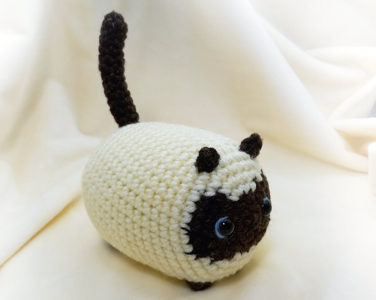 Seal Point Siamese Loaf Cat Amigurumi Crochet Kitty Finished Completed ...