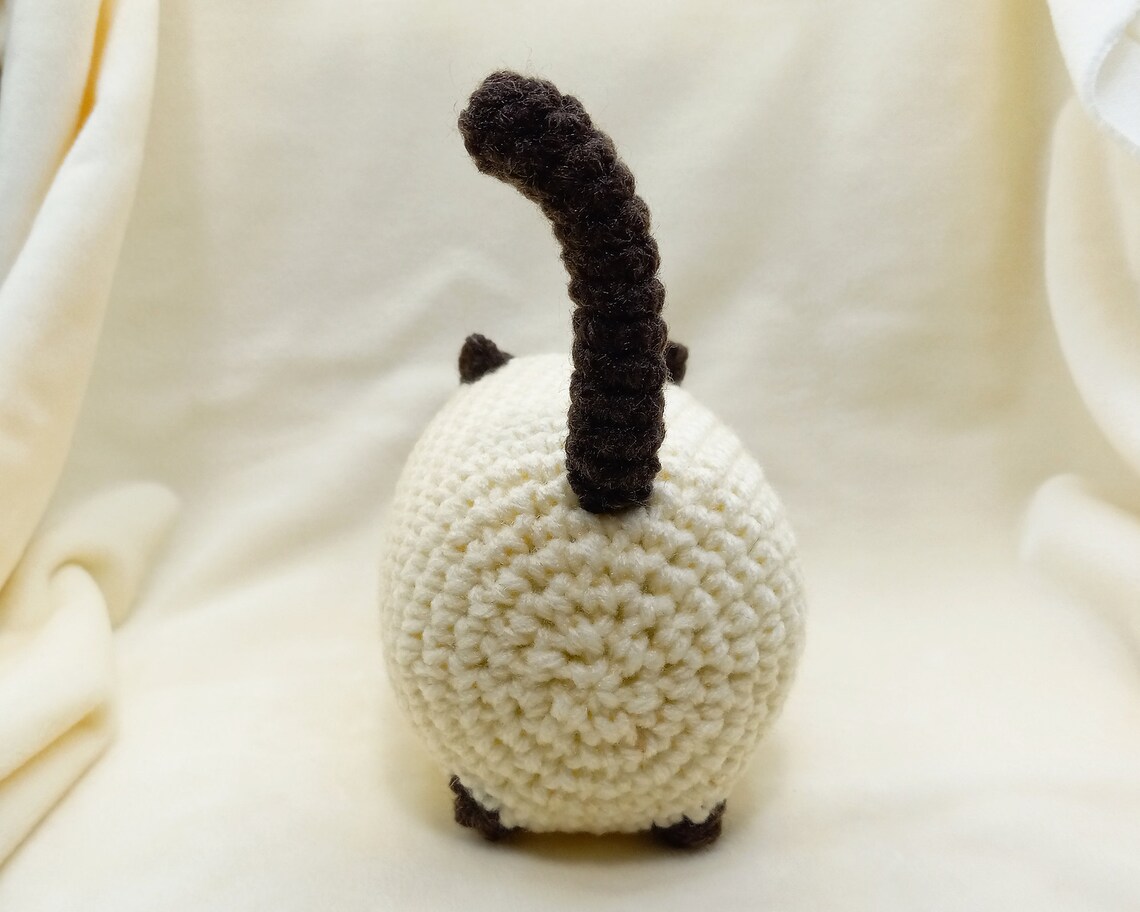 Seal Point Siamese Loaf Cat Amigurumi Crochet Kitty - Etsy