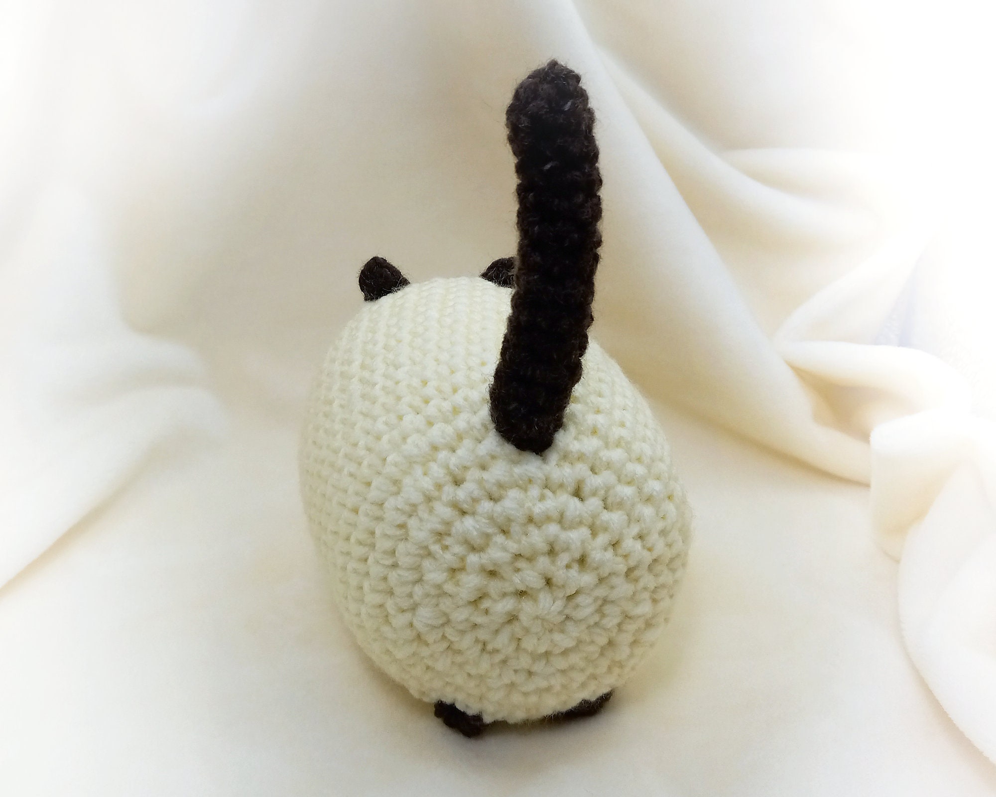 Seal Point Siamese Loaf Cat Amigurumi Crochet Kitty Finished Completed ...