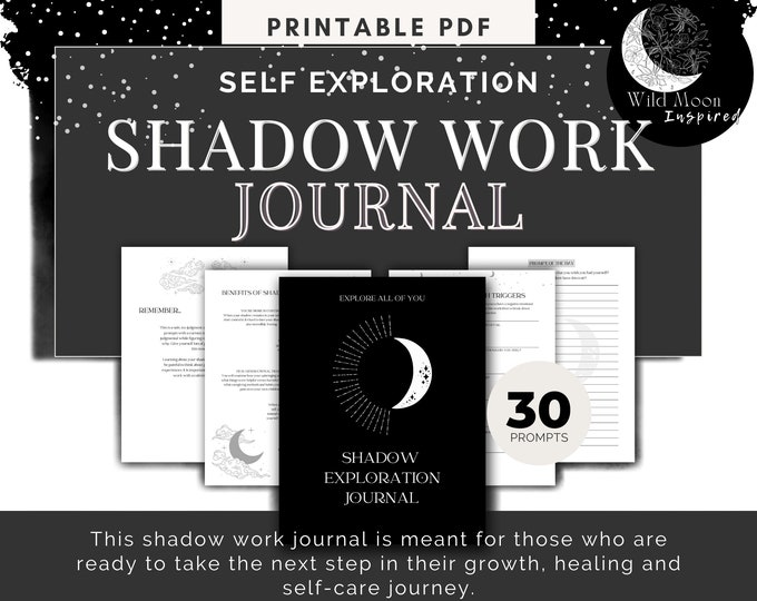 Shadow Work Journal Printable PDF Download Shadow Work With Prompts ...