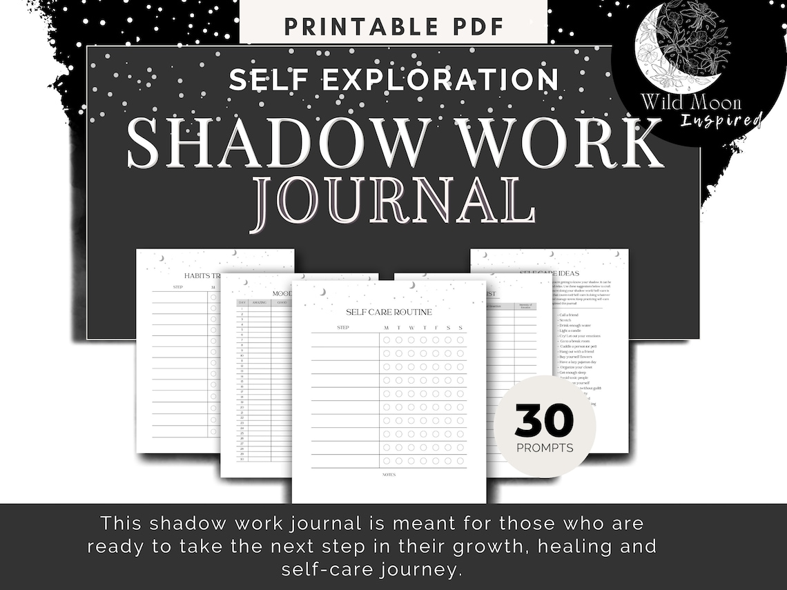 Shadow Work Journal Printable PDF Download Shadow Work With Prompts ...