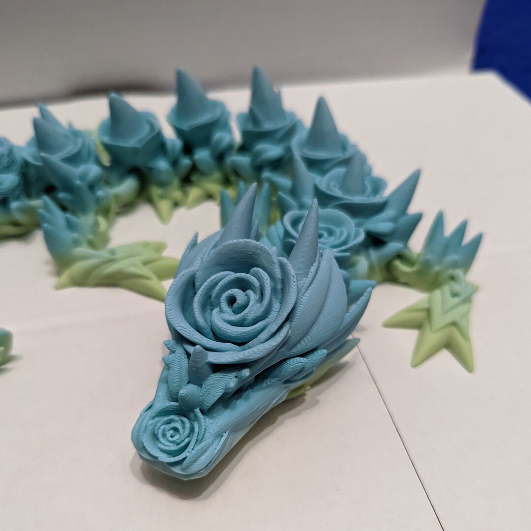 3D Printed Cinderwing Rose Dragon Figurine (PLA) Various Colour Options ...