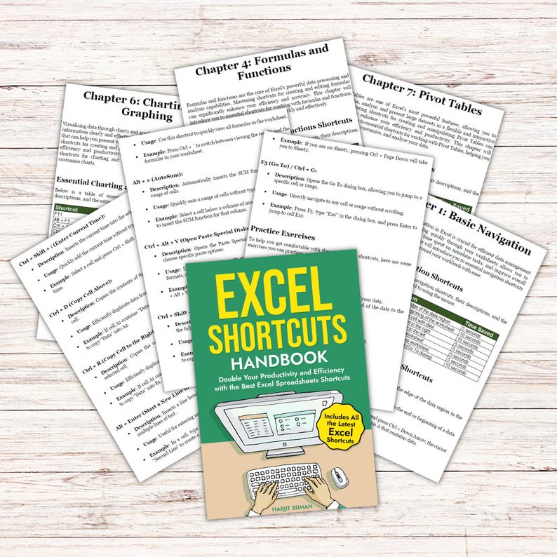 Excel Shortcuts Book | Keyboard Shortcuts | Excel Cheat Sheet ...