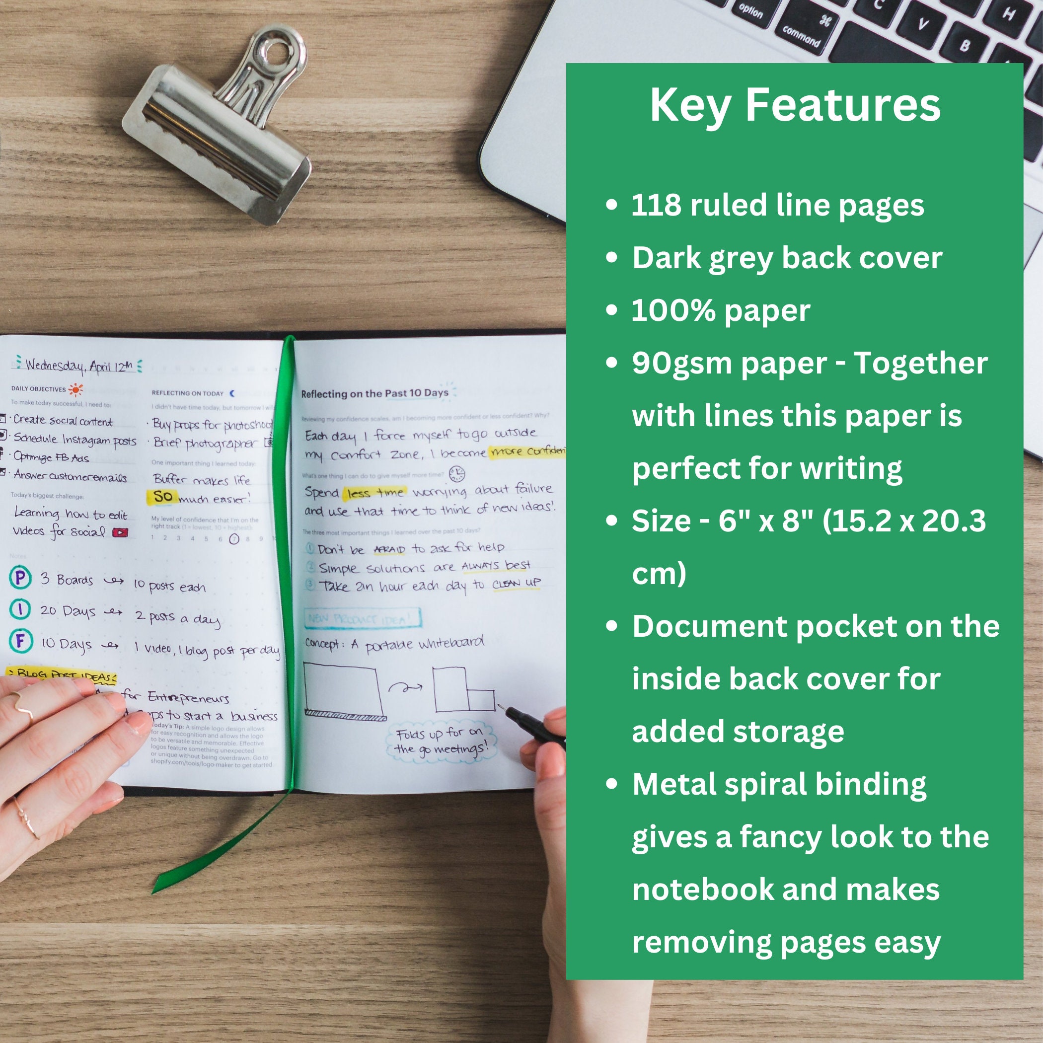 Brain Dump Notepad Excel Spreadsheet Jotter Pad Lined to Do List ...