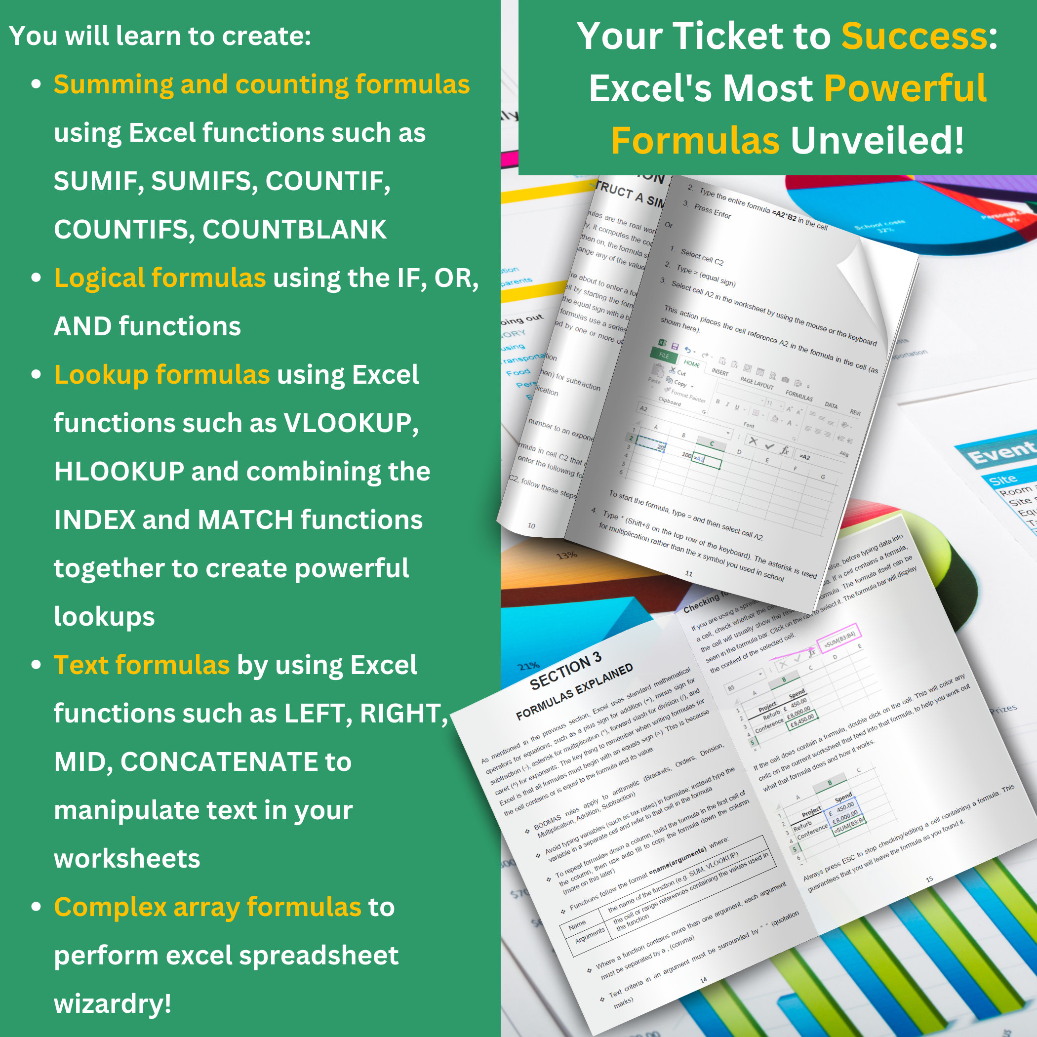 Microsoft Office Excel Formulas & Functions Ebook: the Complete Guide for Beginners - Etsy