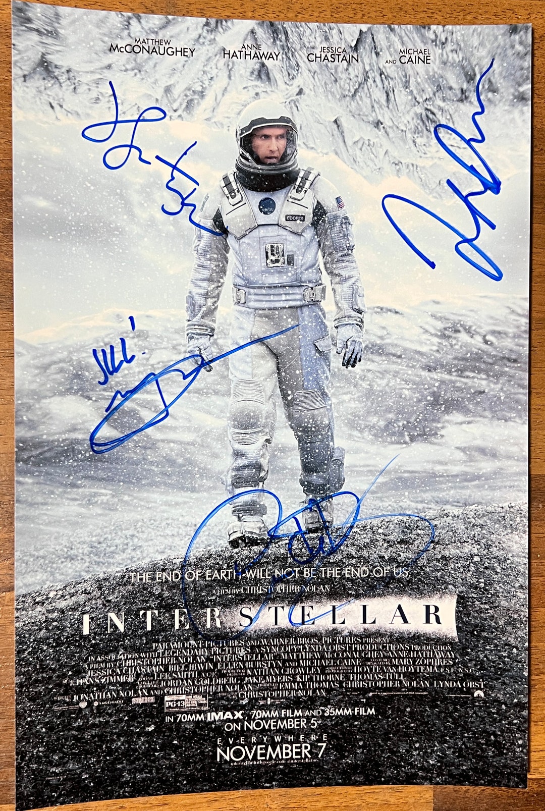 Interstellar Full Cast Signed Autographed 8x12 Inch Photo COA - Etsy