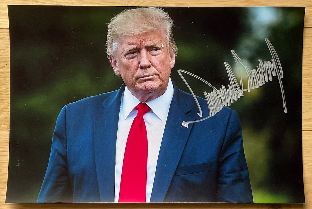 Donald Trump Signed Autographed 8x12 Inch Photo Photograph COA USA ...