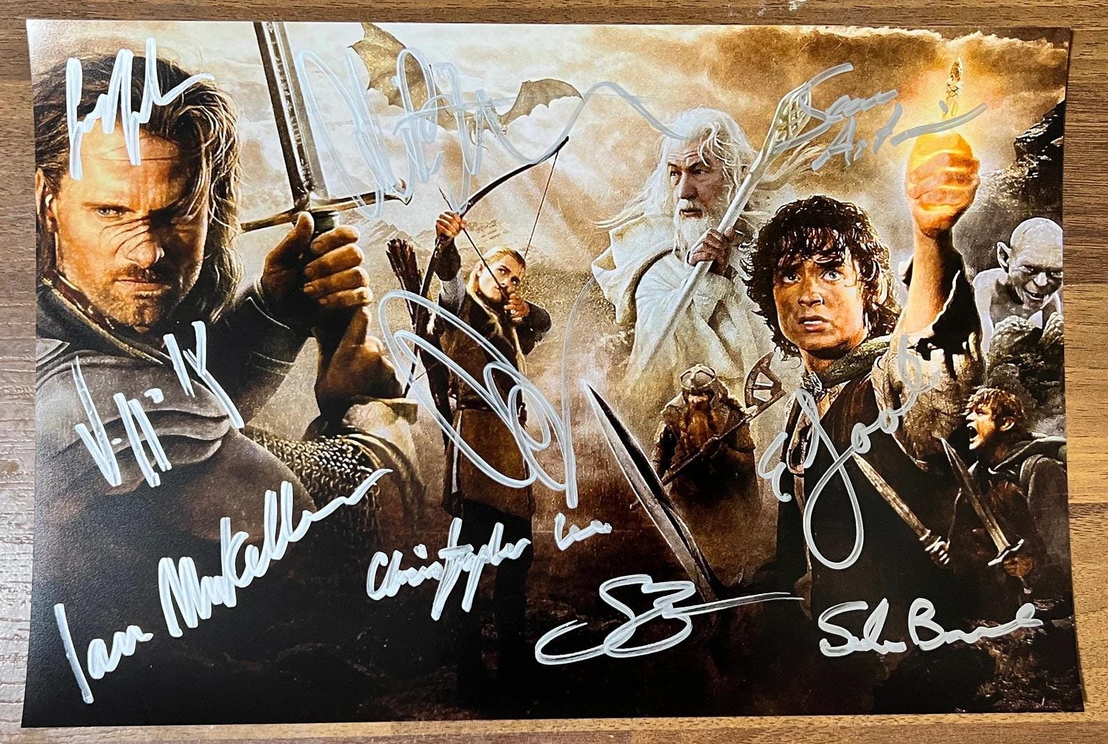 The Lord of the Rings Full Cast Signed Autographed 8x12 Inch Photo ...