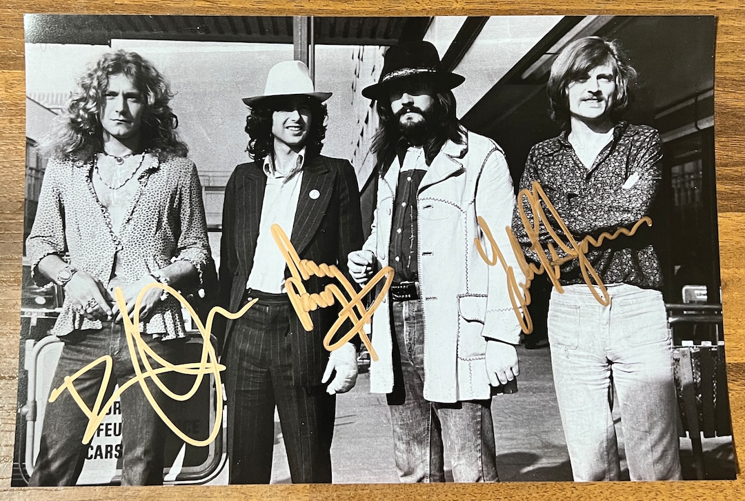 Led Zeppelin Full Band Signed Autographed 8x12 Inch Photo + COA - Etsy