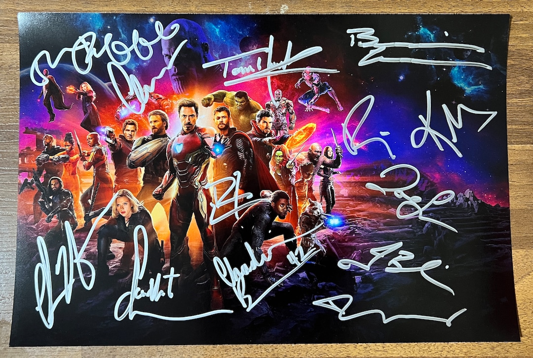 Avengers: Infinity War Cast Signed Autographed 8x12 Photo + COA - Etsy