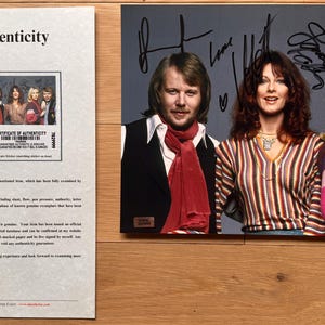 ABBA Full Original Band Signed Autographed 8x12 Inch Photo + COA - Etsy