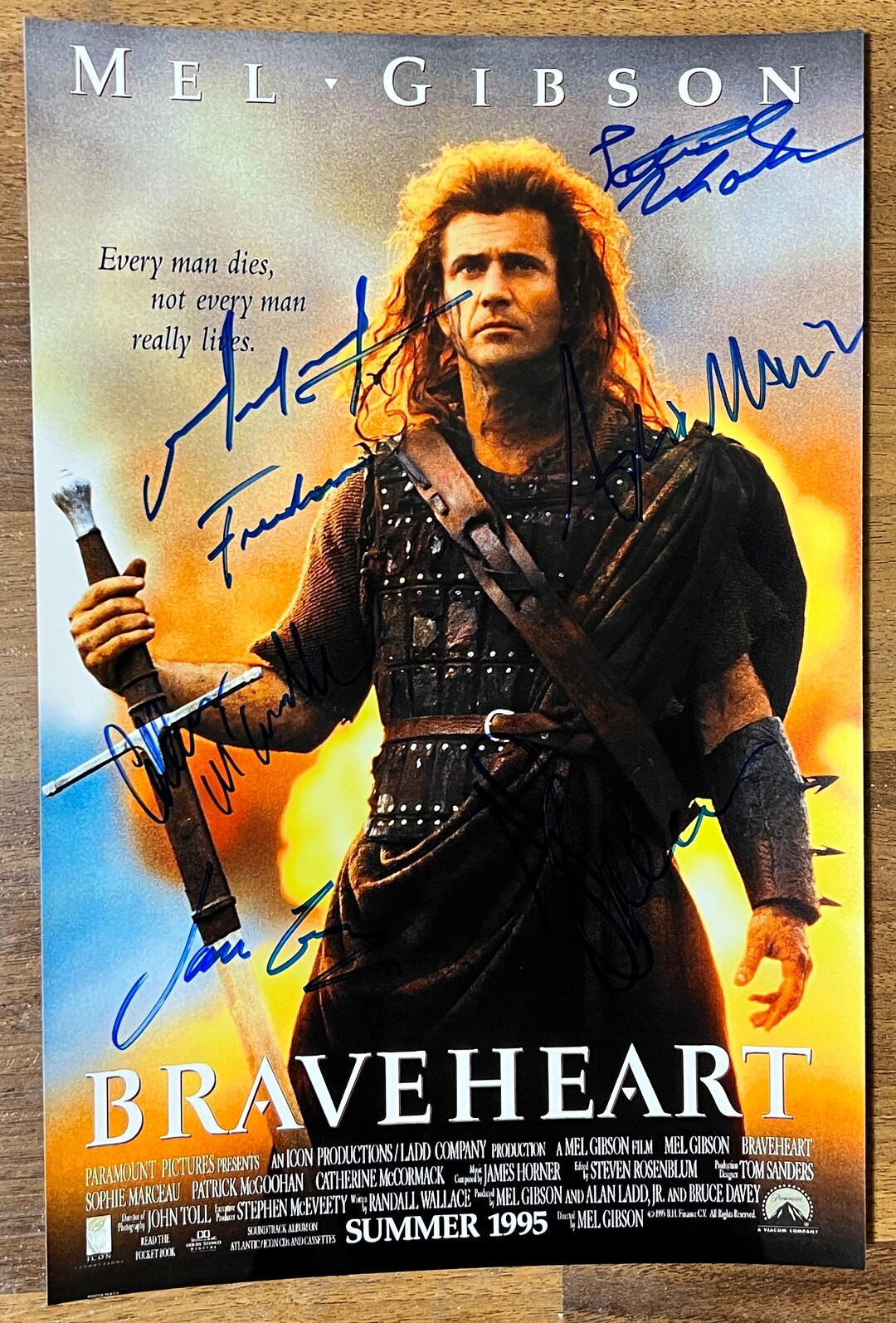 Braveheart Cast Signed Autographed 8x12 Inch Photo + COA - Etsy
