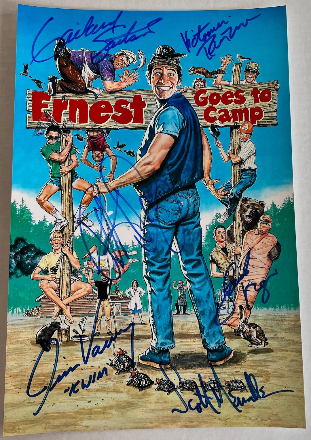 Ernest Goes to Camp Full Cast Signed Autographed 8x12 Inch Photo + COA ...