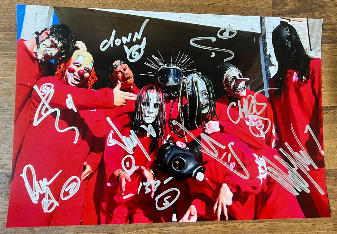 Slipknot Complete Full Original Band Signed Autographed 8x12 Inch ...