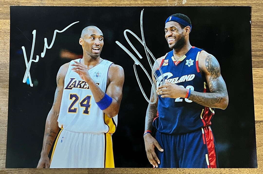 Lebron James Kobe Bryant Dual Signed Autographed 8x12 Inch Photo COA - Etsy