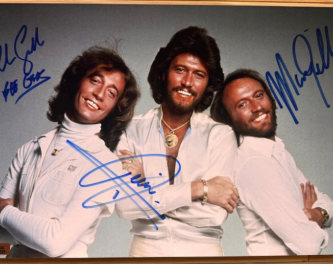 BEE GEES W/ John Travolta AUTOGRAPHED #1 Record Vinyl - Etsy