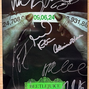 Beetlejuice Beetlejuice 2 Cast Signed Autographed 8x12 Inch Photo + COA ...