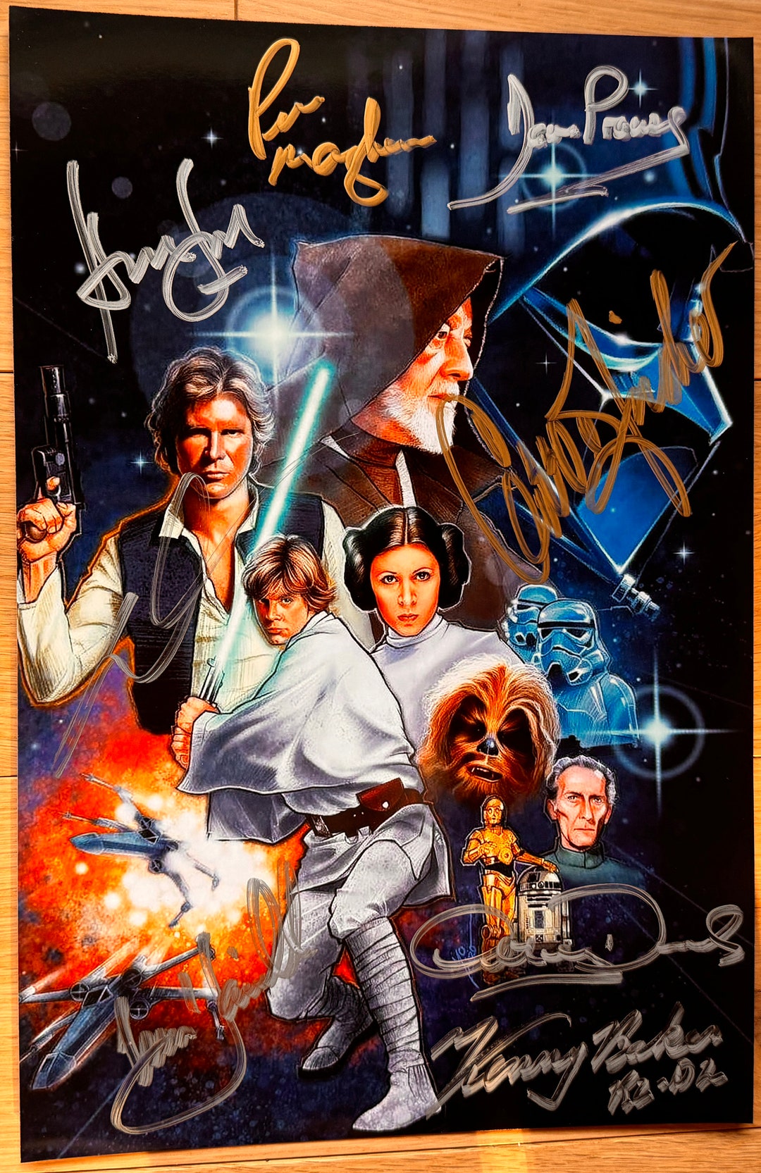 Star Wars Saga Full Cast Signed Autographed 8x12 Inch Photo + COA - Etsy