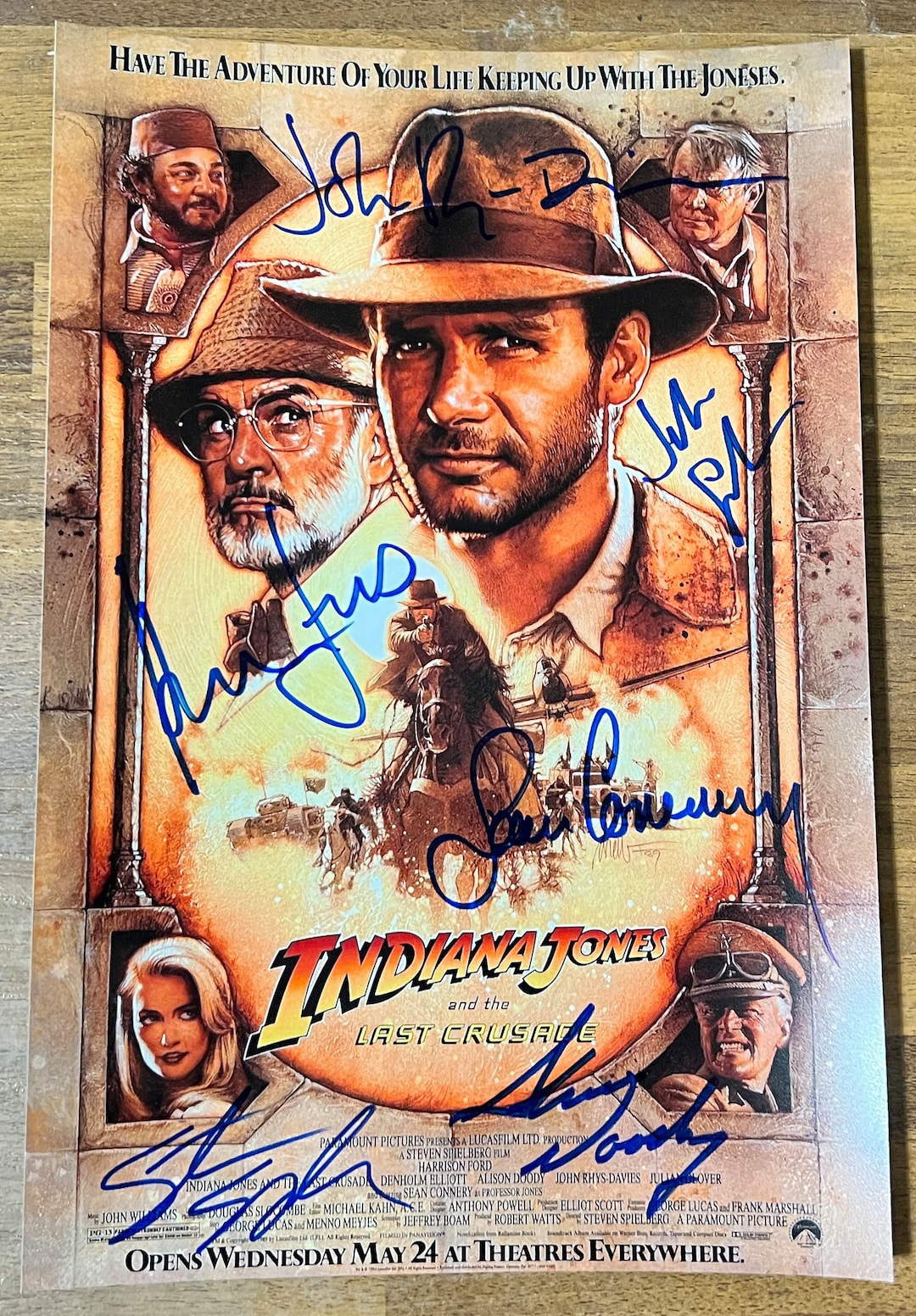 Indiana Jones and the Last Crusade Full Cast Signed Autographed 8x12 ...
