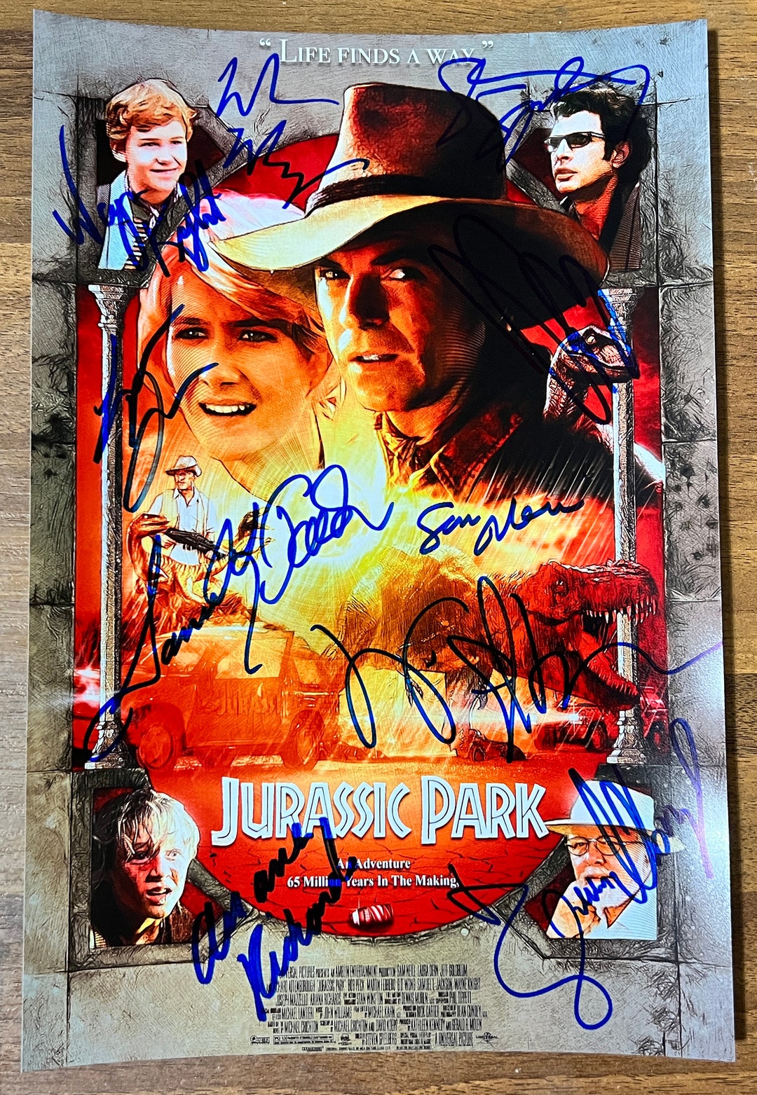 Jurassic Park 1993 Full Cast Signed Autographed 8x12 Inch Photo + COA ...