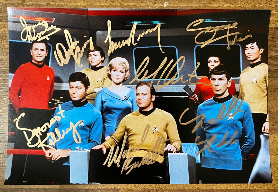 Star Trek 1966 Complete Cast Signed Autographed 8x12 Inch Photo + COA ...
