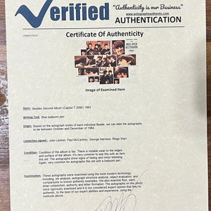 The Beatles Signed Autographed Record Album LP + COA - Etsy