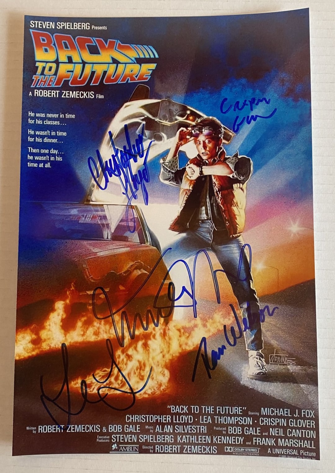 Back to the Future Cast Signed Autographed 8x12 Inch Photo + COA - Etsy