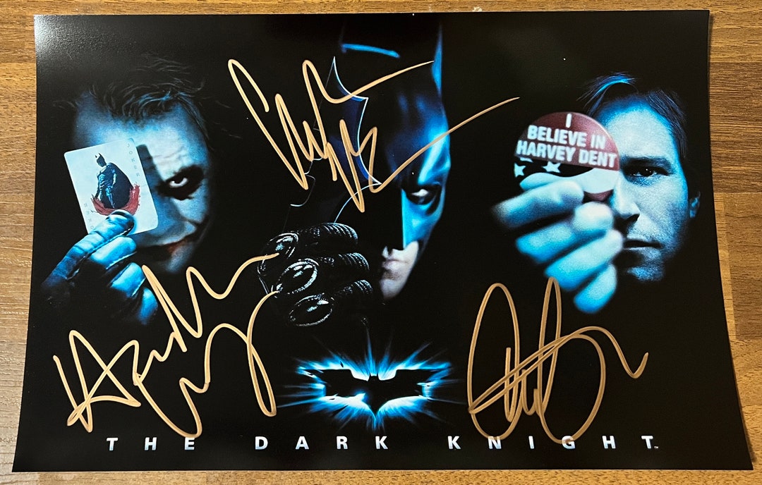 The Dark Knight Cast Signed Autographed 8x12 Inch Photo + COA - Etsy