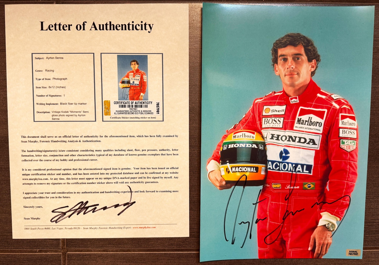 Ayrton Senna Signed Autographed 8x12 Inch Photo + COA - Etsy