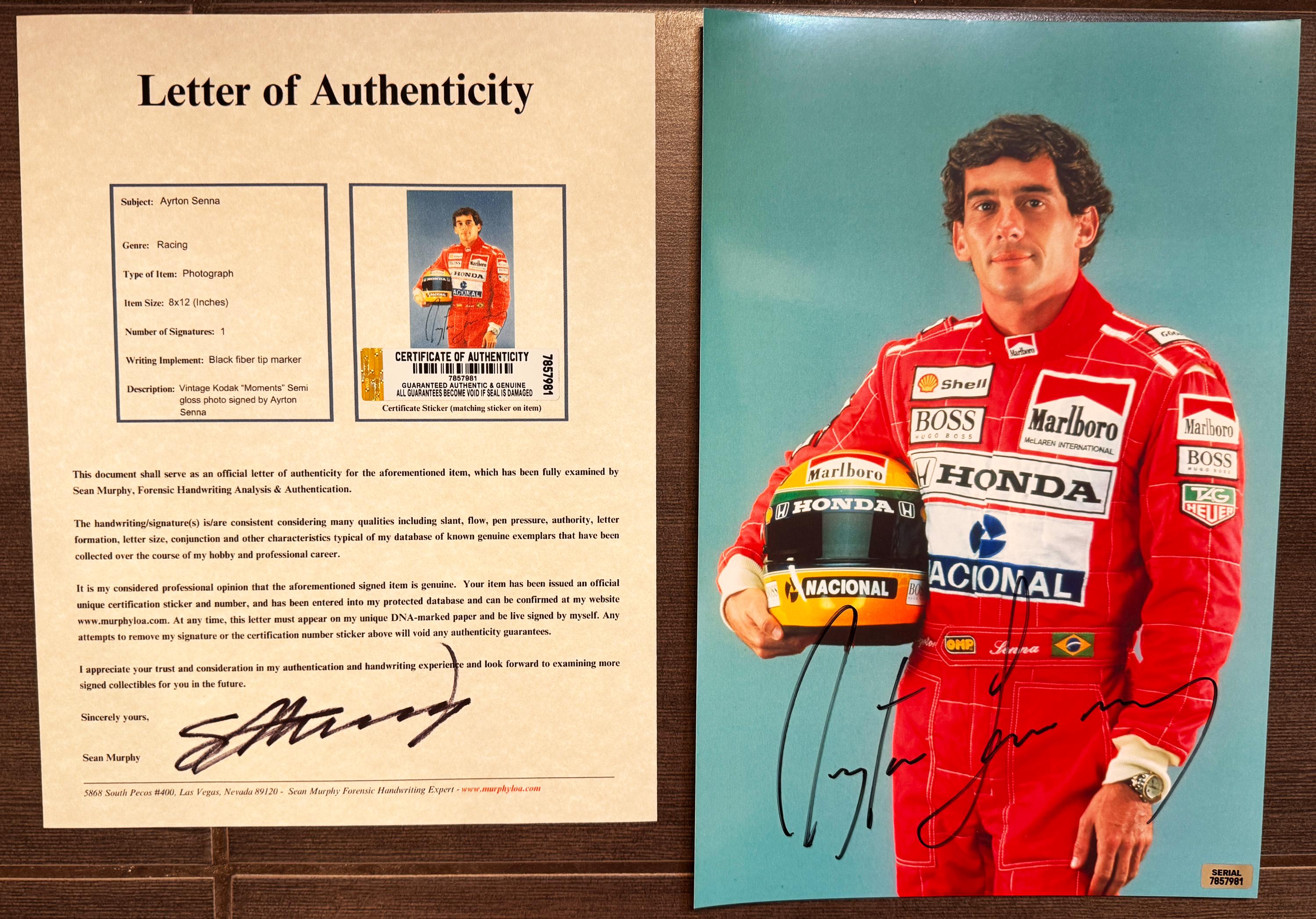 Ayrton Senna Signed Autographed 8x12 Inch Photo + COA - Etsy