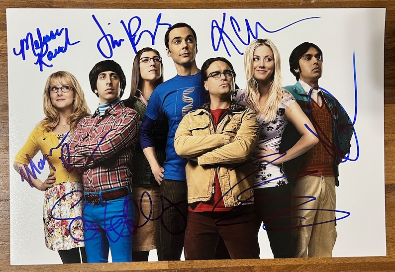 The Big Bang Theory Full Cast Signed Autographed 8x12 Photo + COA - Etsy